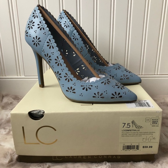 LC Lauren Conrad | Shoes | Lc Lauren Conrad Confetti Blue Heels | Poshmark